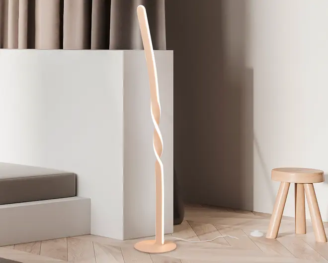 Gulvlampe Ginko sand LED H.110 cm | Daells Bolighus